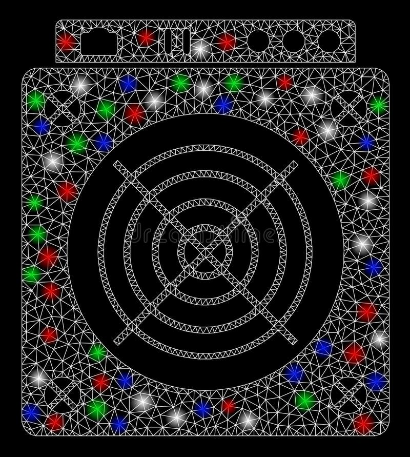 Bright Mesh Wire Frame Mining ASIC Hardware with Flare Spots Stock ...