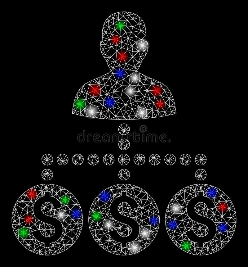 Bright Mesh Wire Frame Money Collector with Flare Spots Stock ...