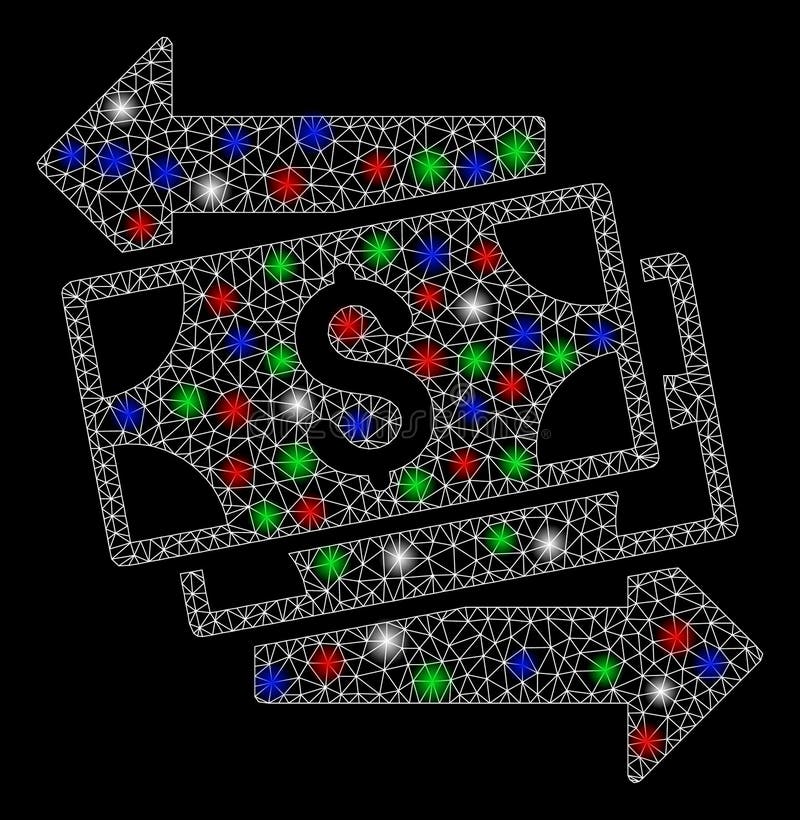 Bright Mesh Wire Frame Money Exchange with Flash Spots Stock ...