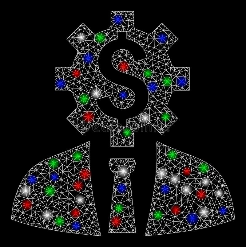 Bright Mesh Wire Frame Office Worker with Flare Spots Stock ...