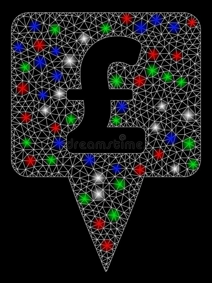 Bright Mesh Wire Frame Pound Map Pointer with Flash Spots Stock ... Bright Mesh Wire Frame Pound Map Pointer with Flash Spots Stock ...