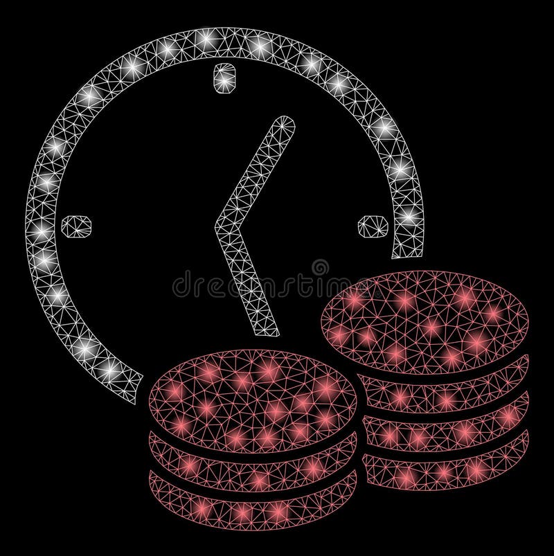 Bright Mesh Wire Frame Regular Income Clock with Light Spots Stock ...