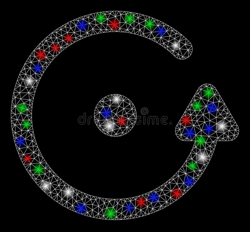Bright Mesh Wire Frame Rotation with Flare Spots Stock Vector ... Bright Mesh Wire Frame Rotation with Flare Spots Stock Vector ...