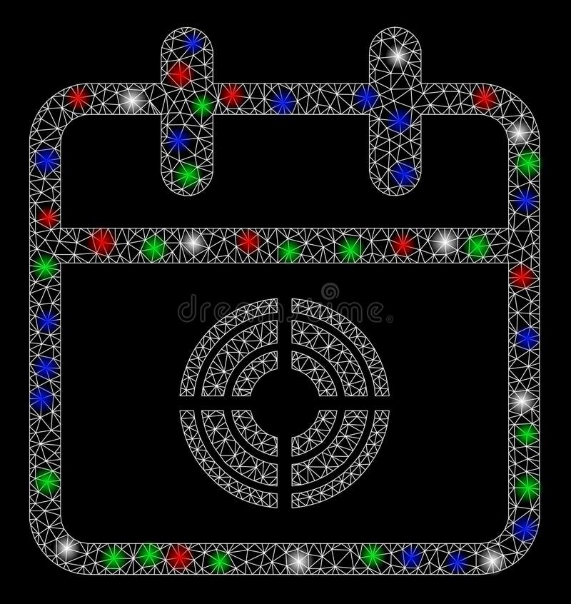 Bright Mesh Wire Frame Target Day with Light Spots Stock Vector ...