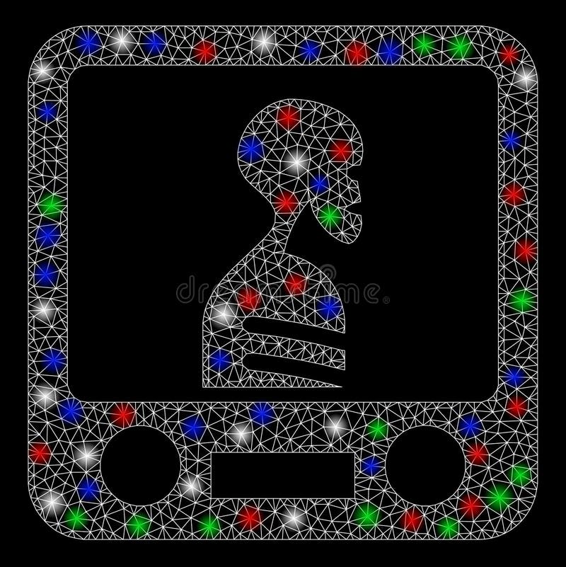 Bright Mesh Network Xray Screening with Flare Spots Stock Vector ...