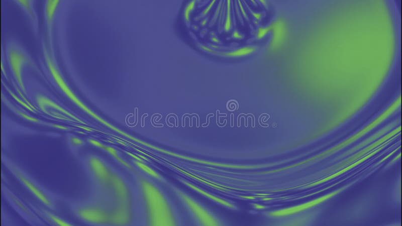 Bright Metallic Liquid with Rippling Rings. Design. Vibrations of ...