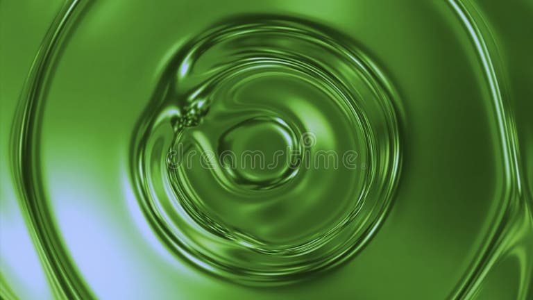 Bright Metallic Liquid with Rippling Rings. Design. Vibrations of ...