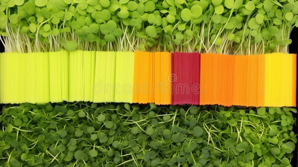 Bright Microgreens for Proper Nutrition Stock Illustration ...