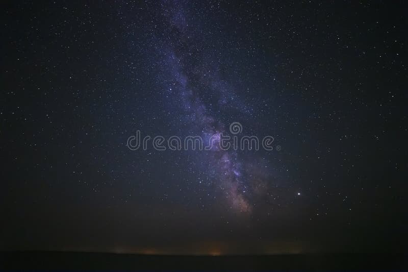 Bright Milky Way Galaxy in Night Sky Stock Photo - Image of star, space ...