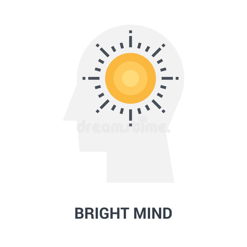 Bright mind icon concept stock vector. Illustration of design - 364382117