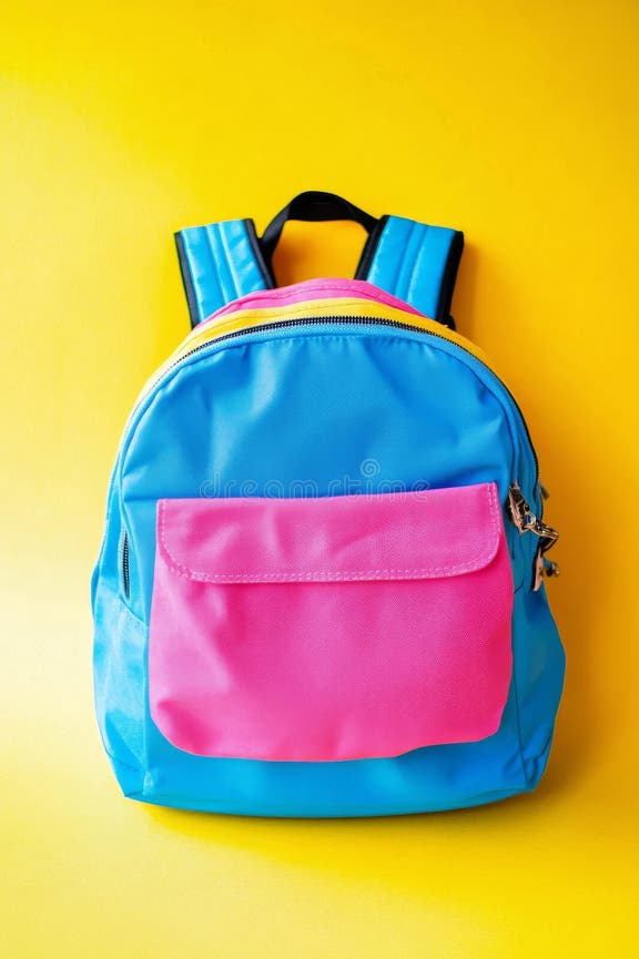 A Bright Mini Backpack Set Against a Dynamic Background that Captures ...