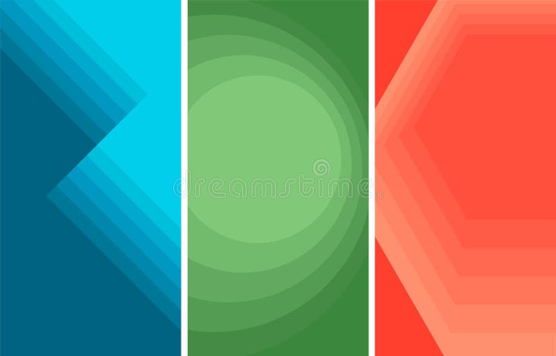 Bright Minimal Geometric Abstract Vertical Banners Stock Vector ...