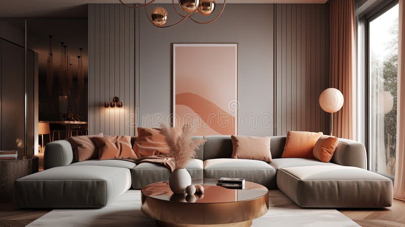 Bright and Minimalist of the Modern Spacious Living Room Luxury ...