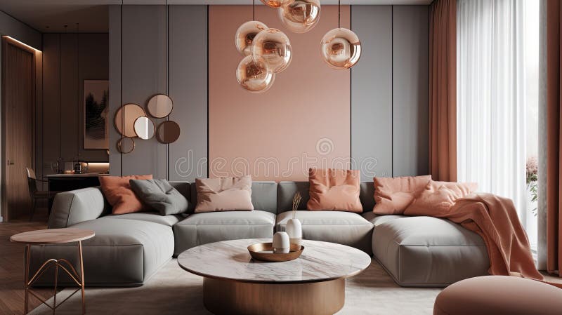 Bright and Minimalist of the Modern Spacious Living Room Luxury ...