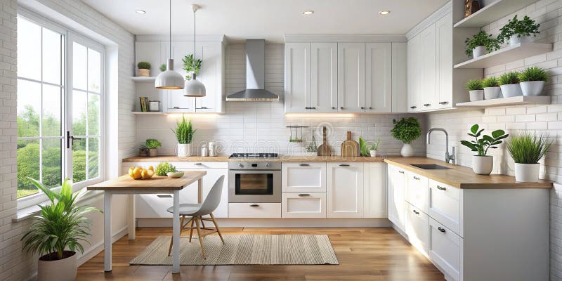 Bright Minimalist White Small Kitchen Design Inspiration for a Compact ...