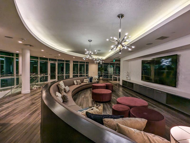 Bright Modern Building Indoor Interior Stock Image - Image of wall ...