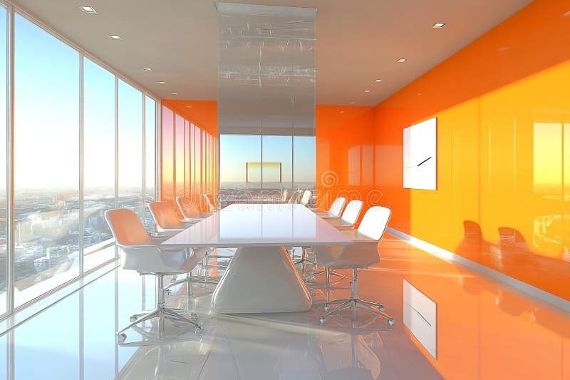 High Rise Conference Room City Sunset View Stock Photos - Free ...