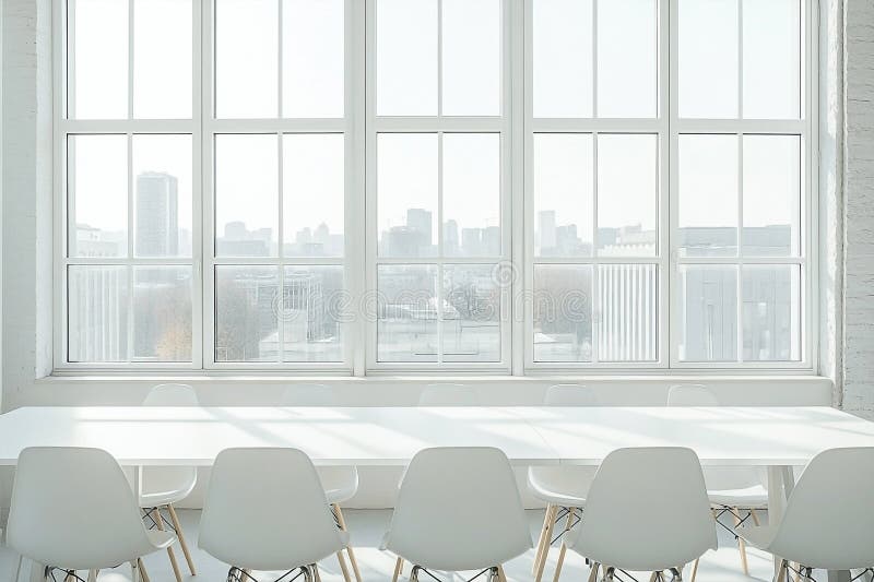 Bright Modern Conference Room with a Panoramic View Overlooking the ...