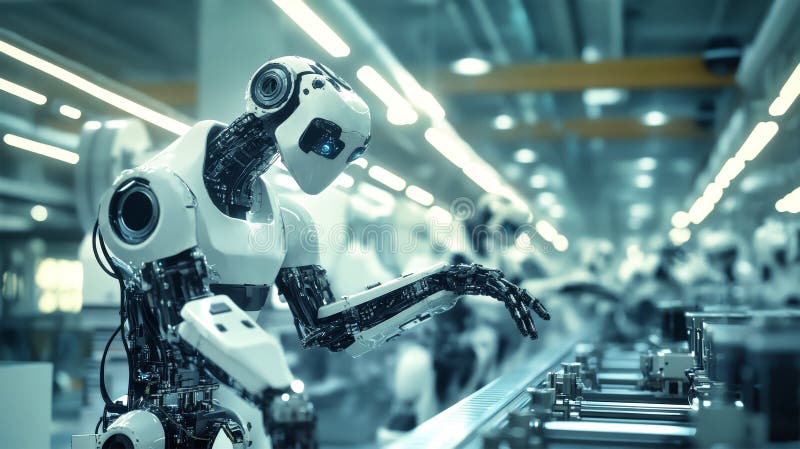 In a Bright and Modern Factory, Robots Skillfully Assemble Complex ...