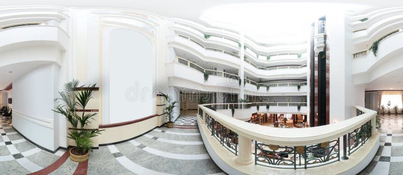 Bright Modern Hotel Hallway Interior Stock Image - Image of lobby, area ...