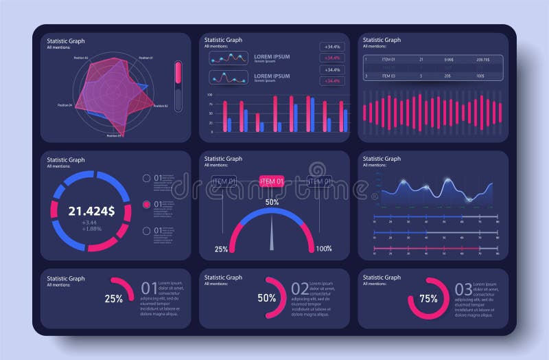 Modern Statistics and Info Graphic Vector Elements for Business Stock ...