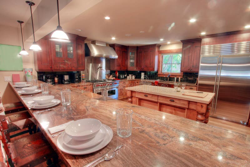 Bright modern kitchen stock photo. Image of room, shiny - 10321674