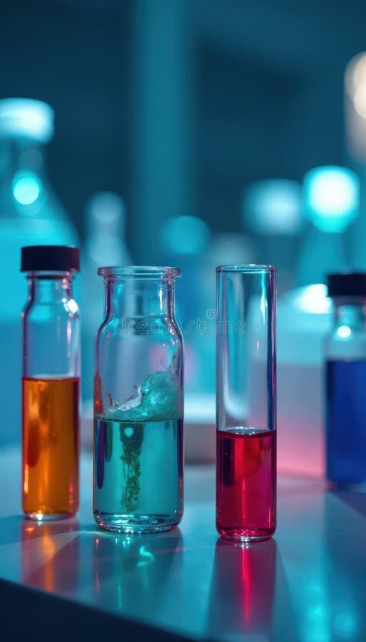 Bright, Modern Lab Showcasing Analytical Equipment with Sample Vials ...