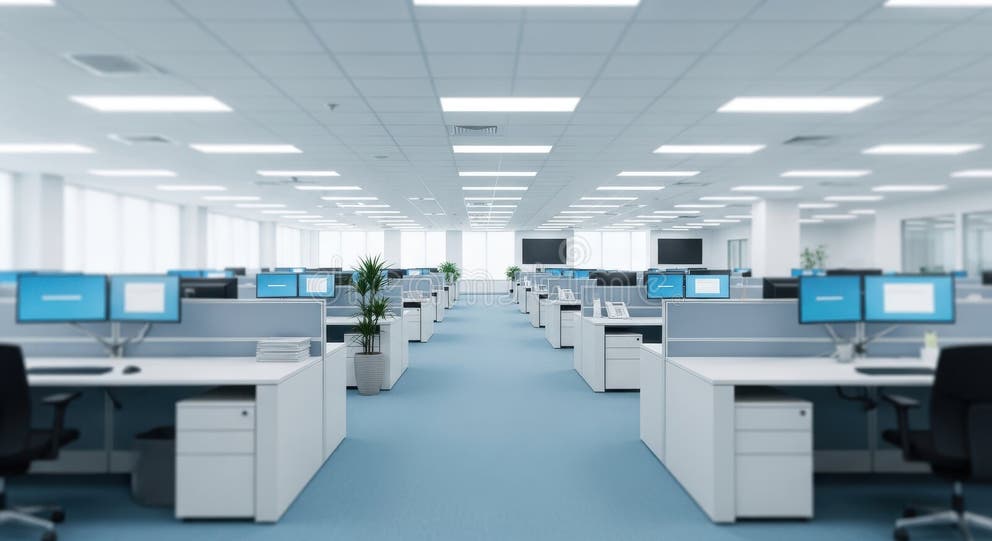 Cubicles Workstations Stock Illustrations – 499 Cubicles Workstations ...