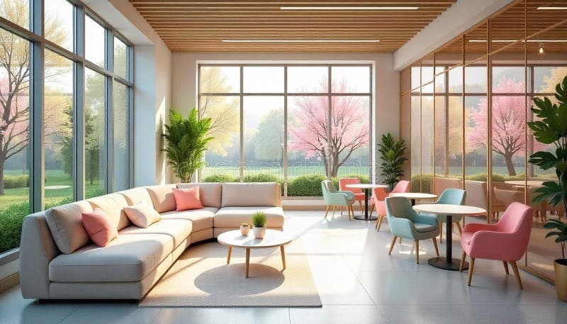 1,200 Bright Modern Office Space Comfortable Seating Area Stock Photos ...