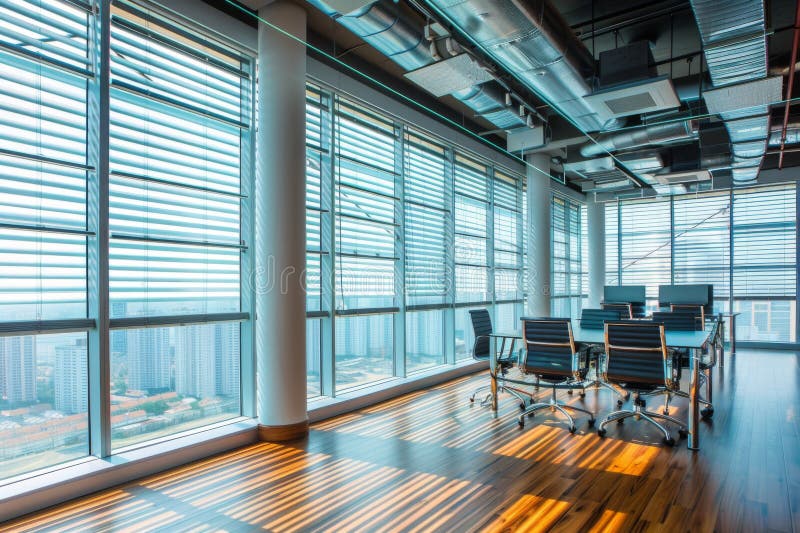 Bright and Modern Office Space with Expansive Windows Overlooking a ...