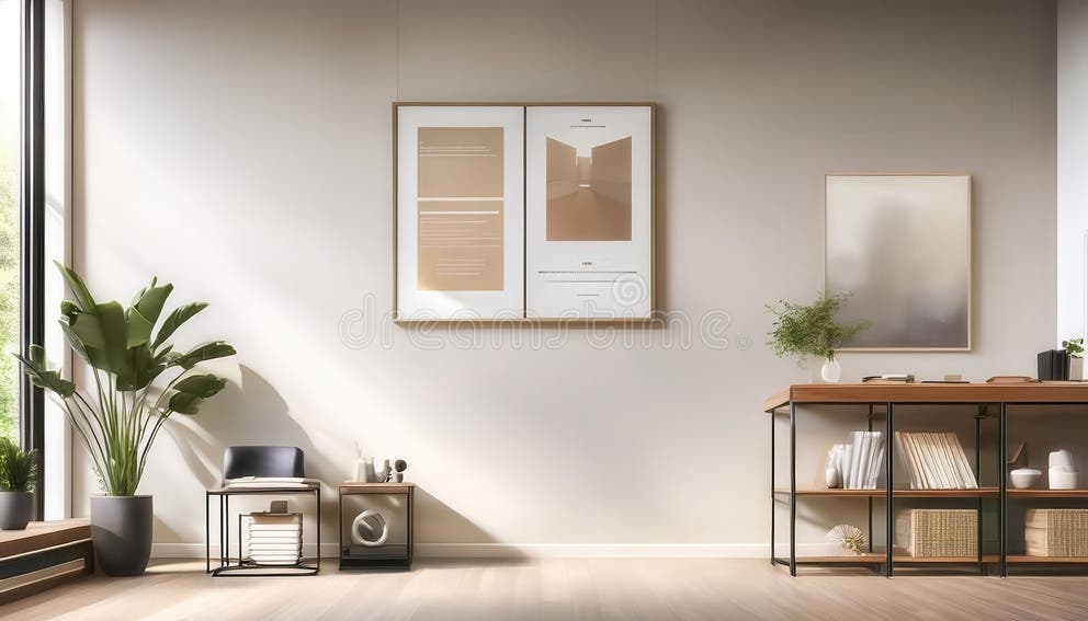 Bright and Modern Office Wall Design Featuring Professional Decor and ...