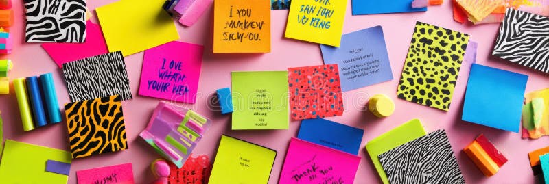 Bright and Modern Study Mood Board Featuring Motivational Quotes and ...