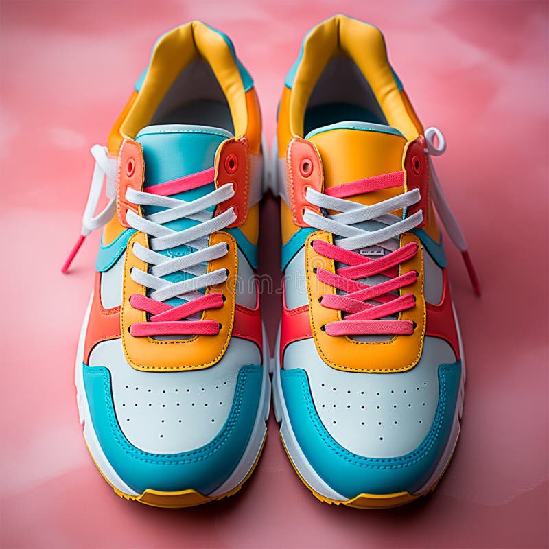 Bright Modern Stylish Sneakers - AI Generated Image Stock Photo - Image ...
