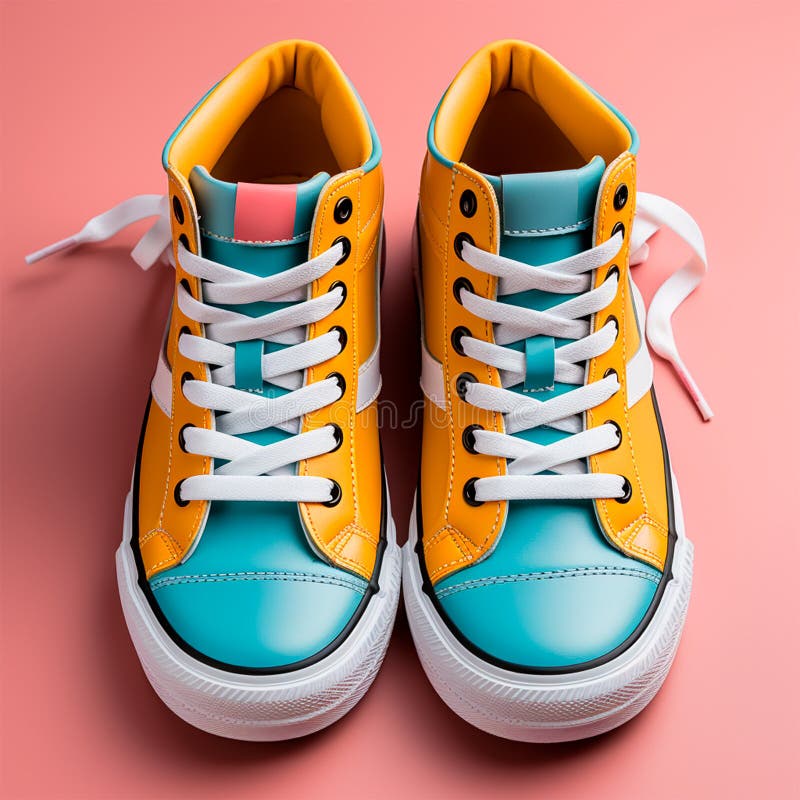 Bright Modern Stylish Sneakers - AI Generated Image Stock Photo - Image ...