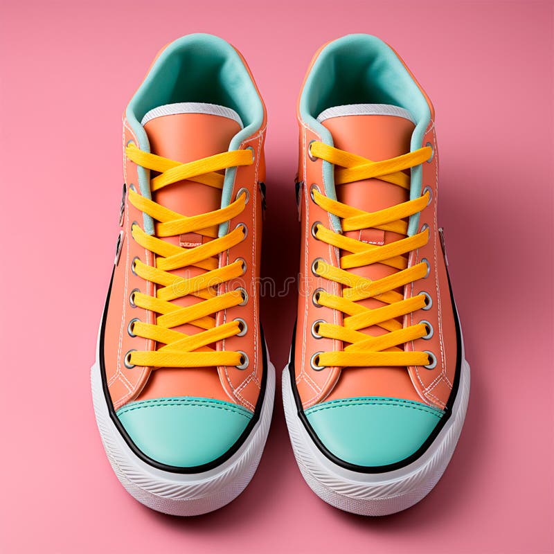 Bright Modern Stylish Sneakers - AI Generated Image Stock Image - Image ...