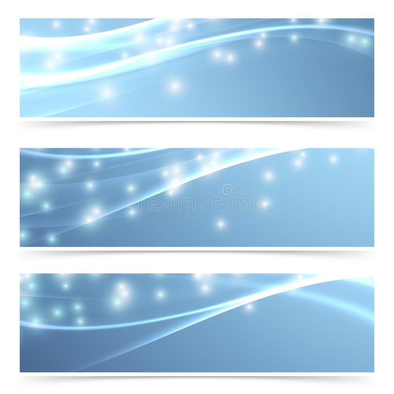 Set of Swoosh Speed Wave Abstract Web Headers Stock Vector ...