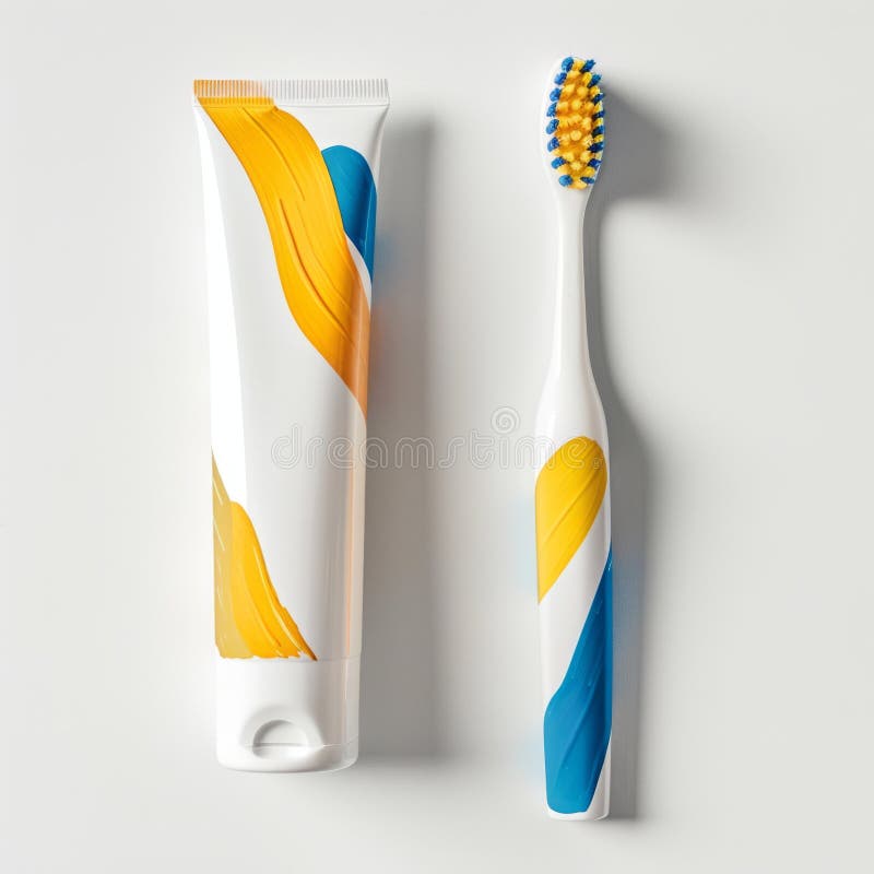 Bright and Modern Toothbrush and Toothpaste Design. the Colorful ...
