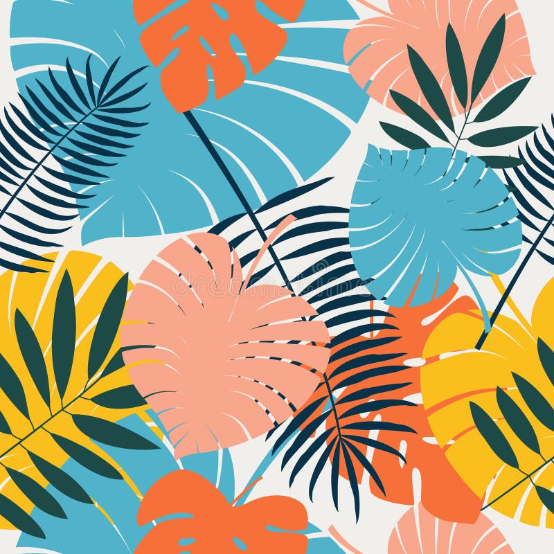 Bright Modern Tropical Seamless Pattern. Summer Print Stock Vector ...