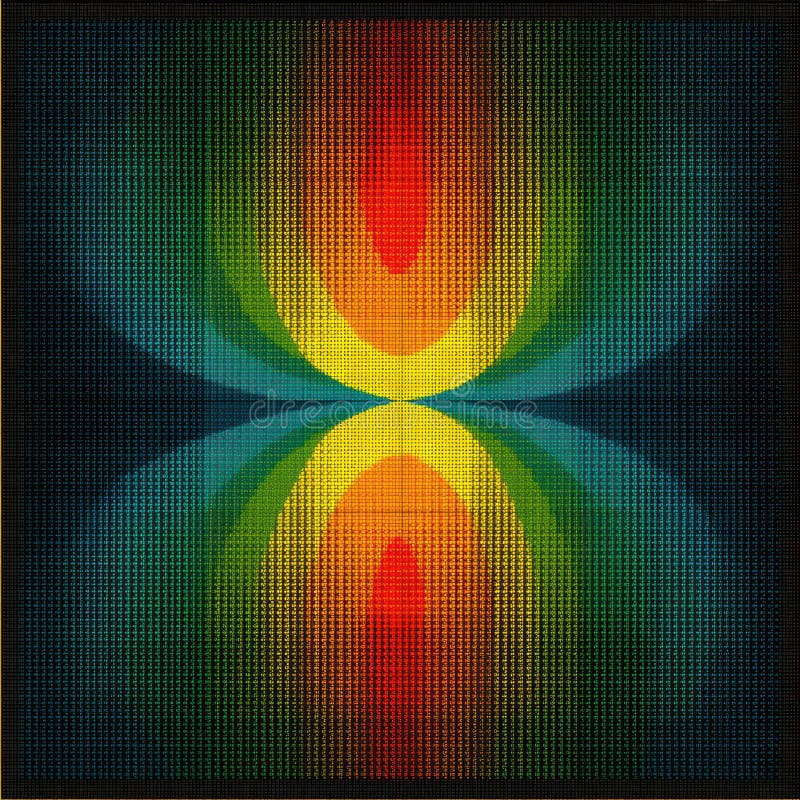 Moire Interference Effect in Vibrant Optical Colors Stock Illustration ...