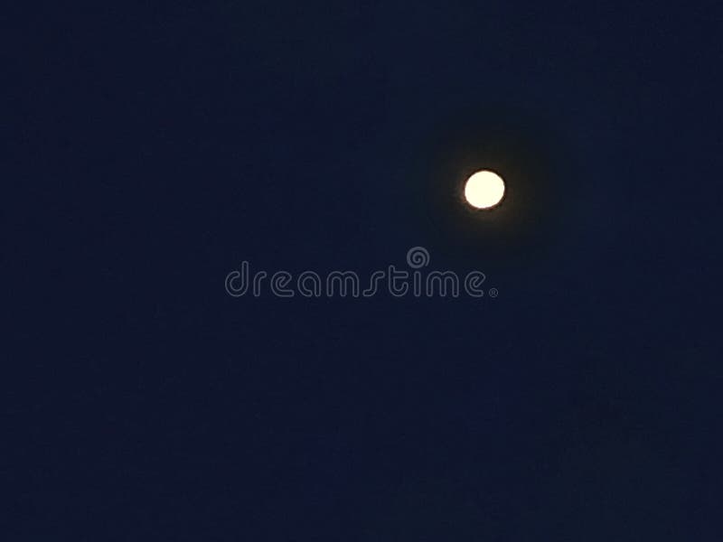 A Bright Moon in the Dark Night Sky. Stock Image - Image of dark, night ...