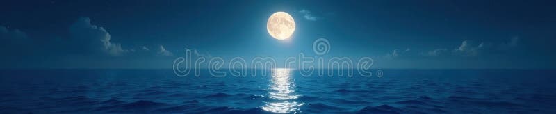 Bright Moon S Path, Shimmering Ocean Reflection, Peaceful, Nature ...
