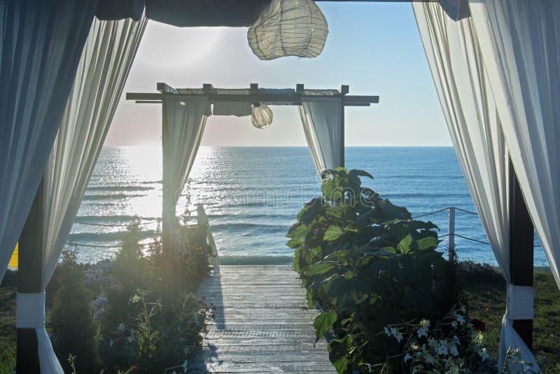 Bright morning by the sea stock image. Image of deserted - 105307197