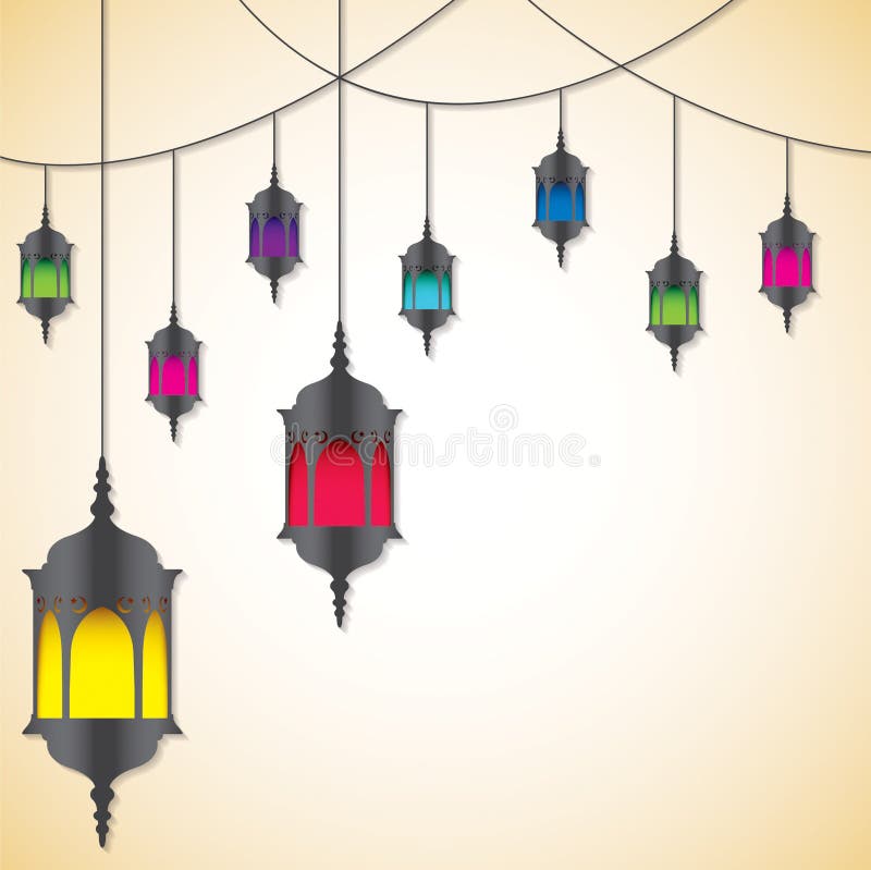 Bright Moroccan Lantern Overlay Background Stock Vector - Illustration ...