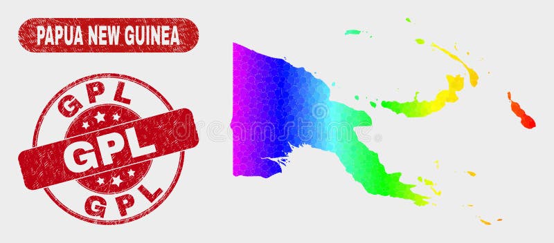 Bright Mosaic Papua New Guinea Map and Scratched GPL Stamp Stock Vector ... Bright Mosaic Papua New Guinea Map and Scratched GPL Stamp Stock Vector ...