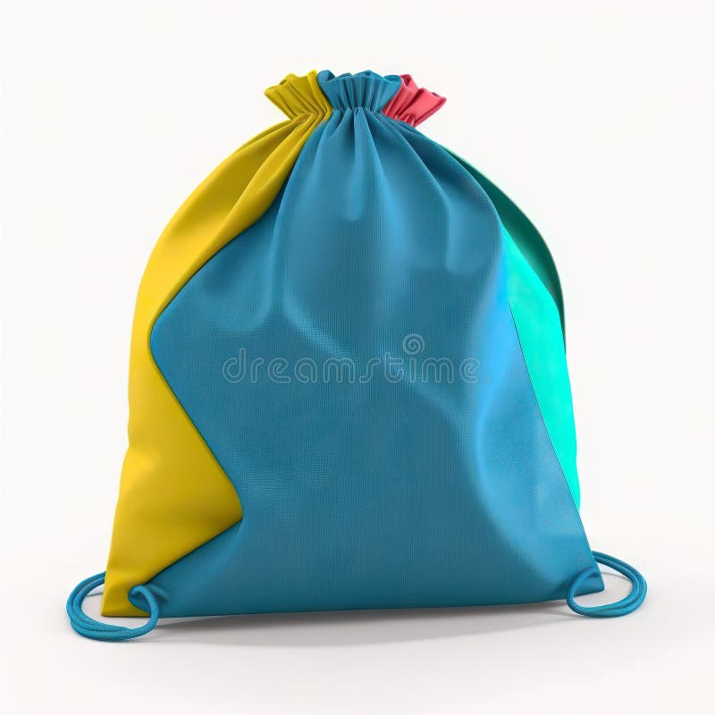 Bright Multi-colored Backpack Mockup on Ties for Spare Items and Dress ...