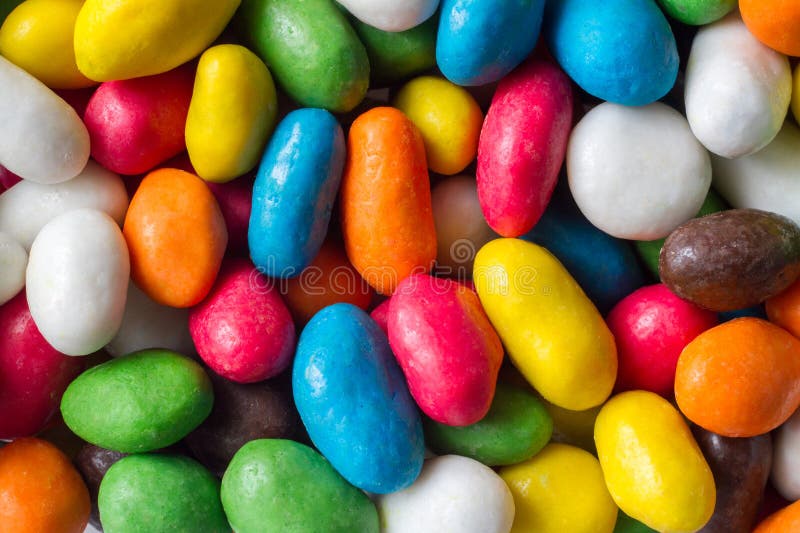 Bright Multi-colored Candies. Round Dragee Top View Stock Photo - Image ...