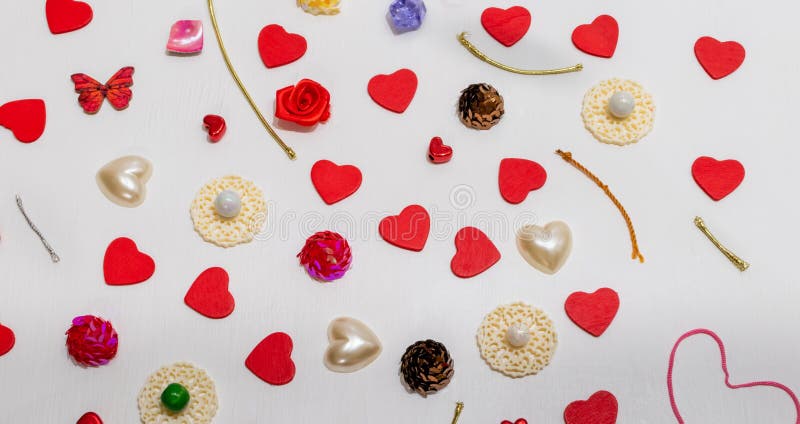 Bright Multi-colored Decorative Items for Handmade Products Stock Photo ...