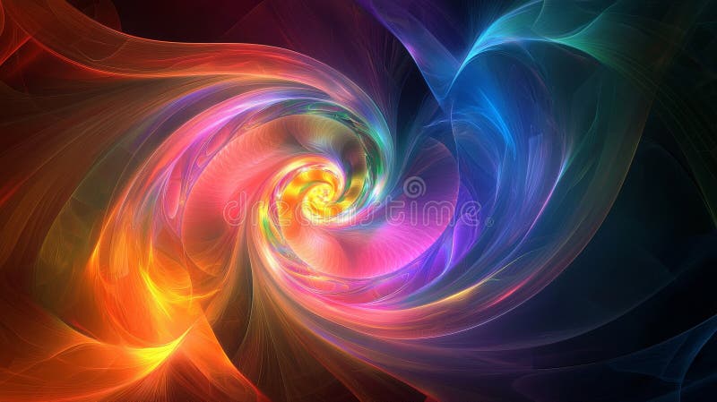 Bright, Multi-colored Designs of Swirling Circles and Lines Merge ...