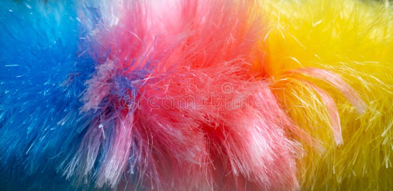 Bright Multi-colored Dust Pan, Fluffy Fiber Threads Stock Image - Image ...