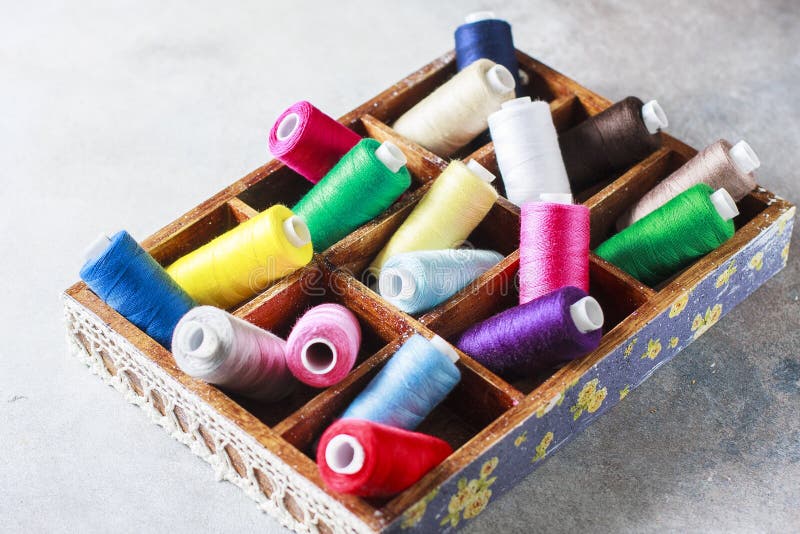 Bright Multi Colored Embroidery Thread Yarns. Handmade Embroidery ...
